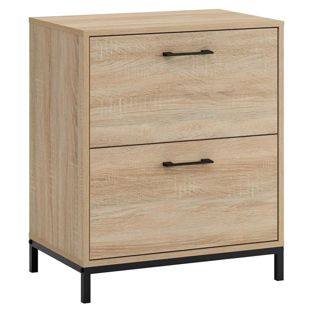 Sauder North Avenue Charter Oak 2-Drawer Lateral File Cabinet, Charter Oak Finish