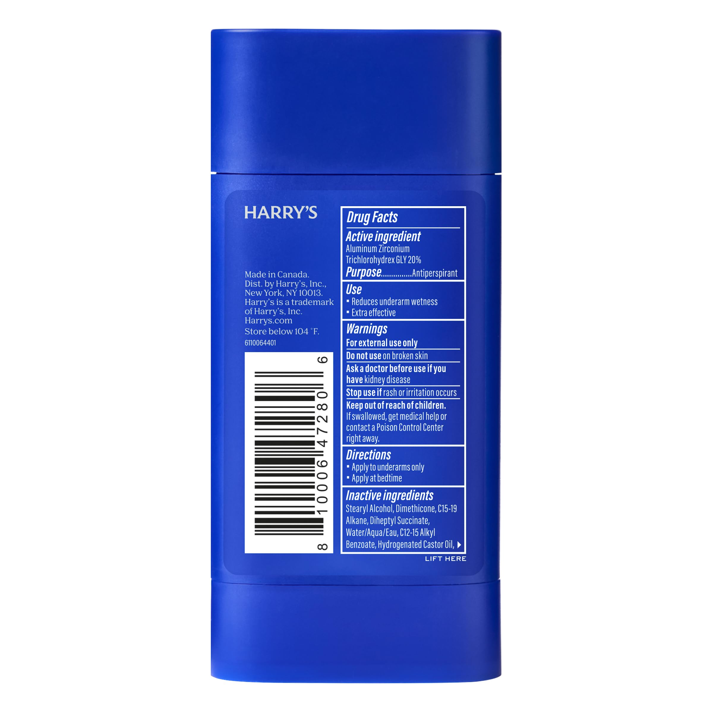 Harry's Extra-Strength Antiperspirant Deodorant, Sweat & Odor Control Antiperspirant for Men, Redwood, 2.5 oz Pack of 3