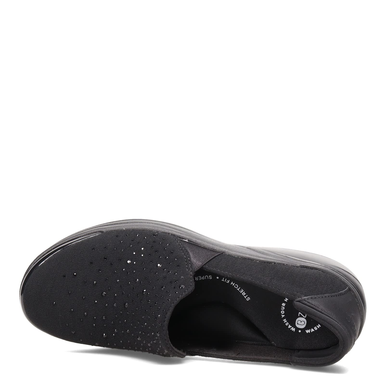 BZees Womens Poppyseed Loafer, Black, 7.5 US