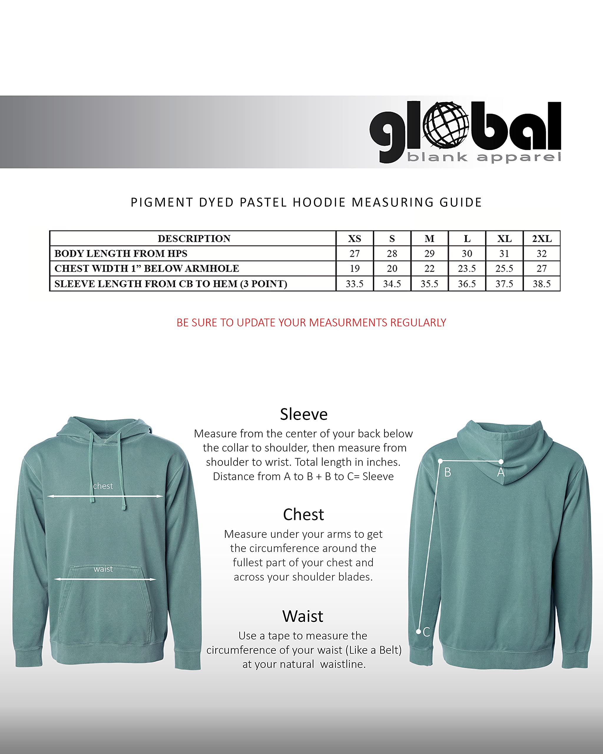 Global Blank Mens Hoodie Pullover Sweatshirt for Men and Women Hoodies, Green, Medium