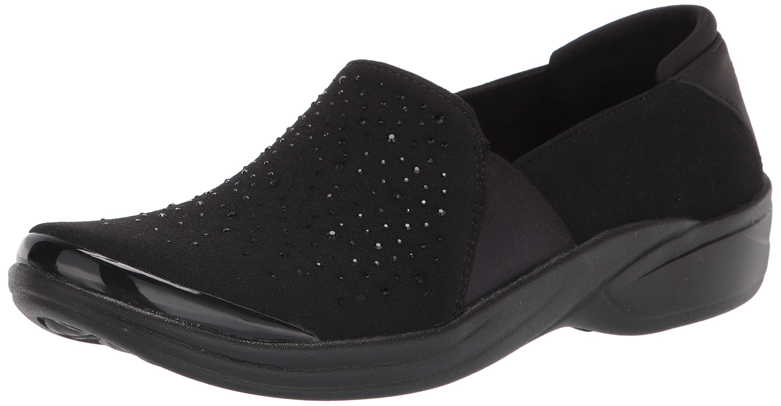 BZees Womens Poppyseed Loafer, Black, 7.5 US