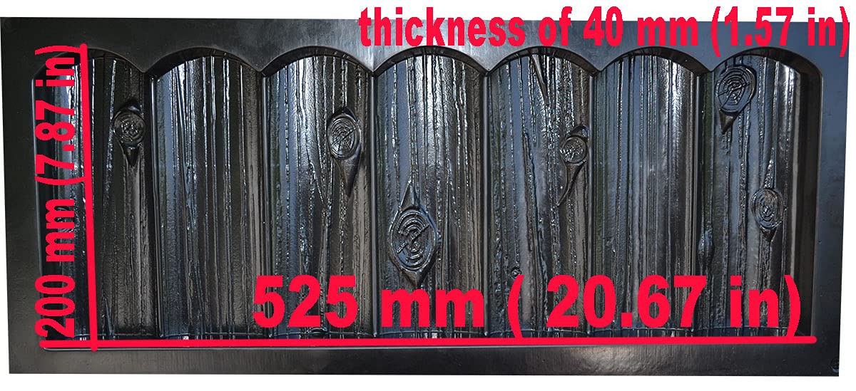 Concrete Mold Edge Stone Mold Log Edging Border ABC Plastic Sold 1 Piece (Br12-Small)