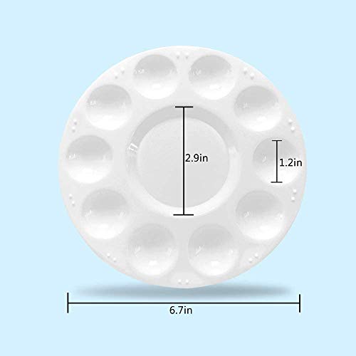 Hulameda Paint Tray Palettes, Plastic Paint Pallets for Kids or Students to Paints on School Project or Art Class-12pcs