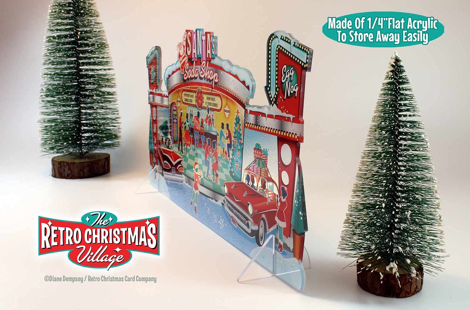 Santa's Soda Shop | The Retro Christmas Village Table Top Display