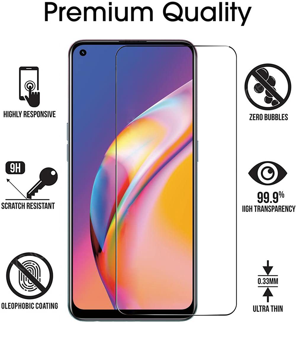 Chengmi ZMONE for Oppo Reno 5 LiteOppo A94 4G F19 Pro Case with Screen Protector 2 Pack Military Grade Heavy Duty Shockproof Case Cover with Magnetic Ring Kickstand Black