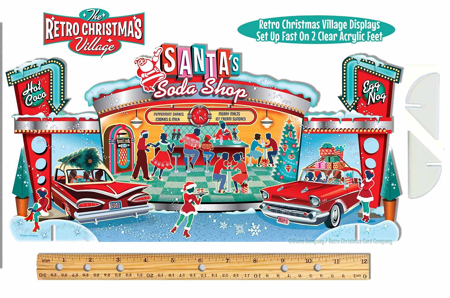Santa's Soda Shop | The Retro Christmas Village Table Top Display