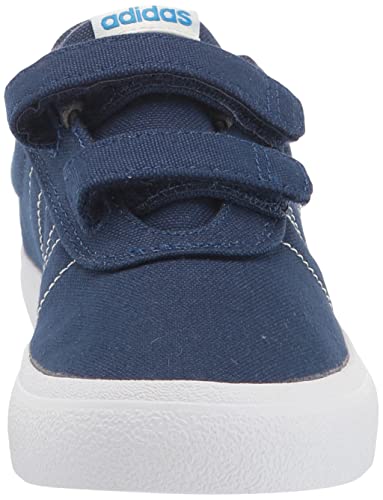 adidas Vulc Raid3r Skate Shoe, Dark Blue/Cloud White/Blue Rush, 3 US Unisex Little Kid