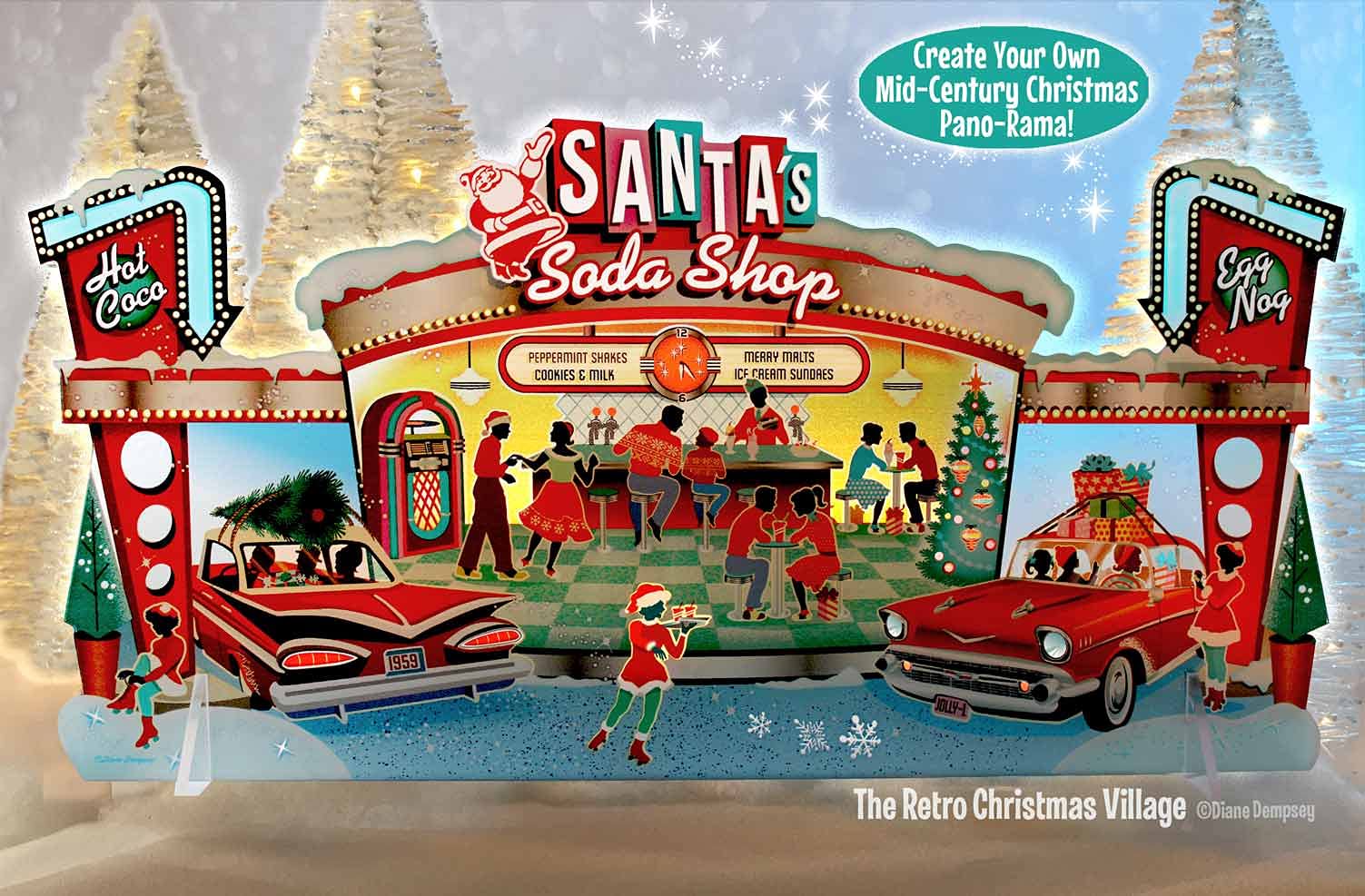 Santa's Soda Shop | The Retro Christmas Village Table Top Display