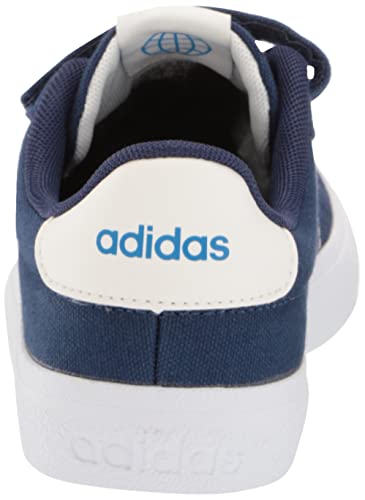 adidas Vulc Raid3r Skate Shoe, Dark Blue/Cloud White/Blue Rush, 3 US Unisex Little Kid