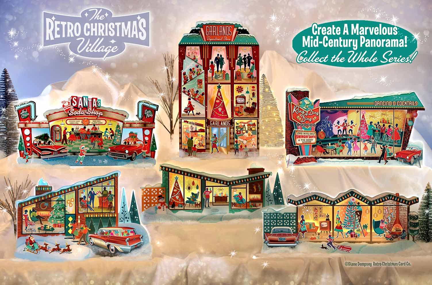 Santa's Soda Shop | The Retro Christmas Village Table Top Display