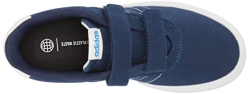 adidas Vulc Raid3r Skate Shoe, Dark Blue/Cloud White/Blue Rush, 3 US Unisex Little Kid