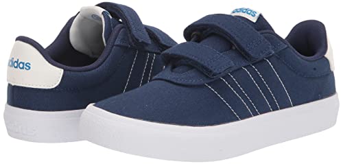 adidas Vulc Raid3r Skate Shoe, Dark Blue/Cloud White/Blue Rush, 3 US Unisex Little Kid