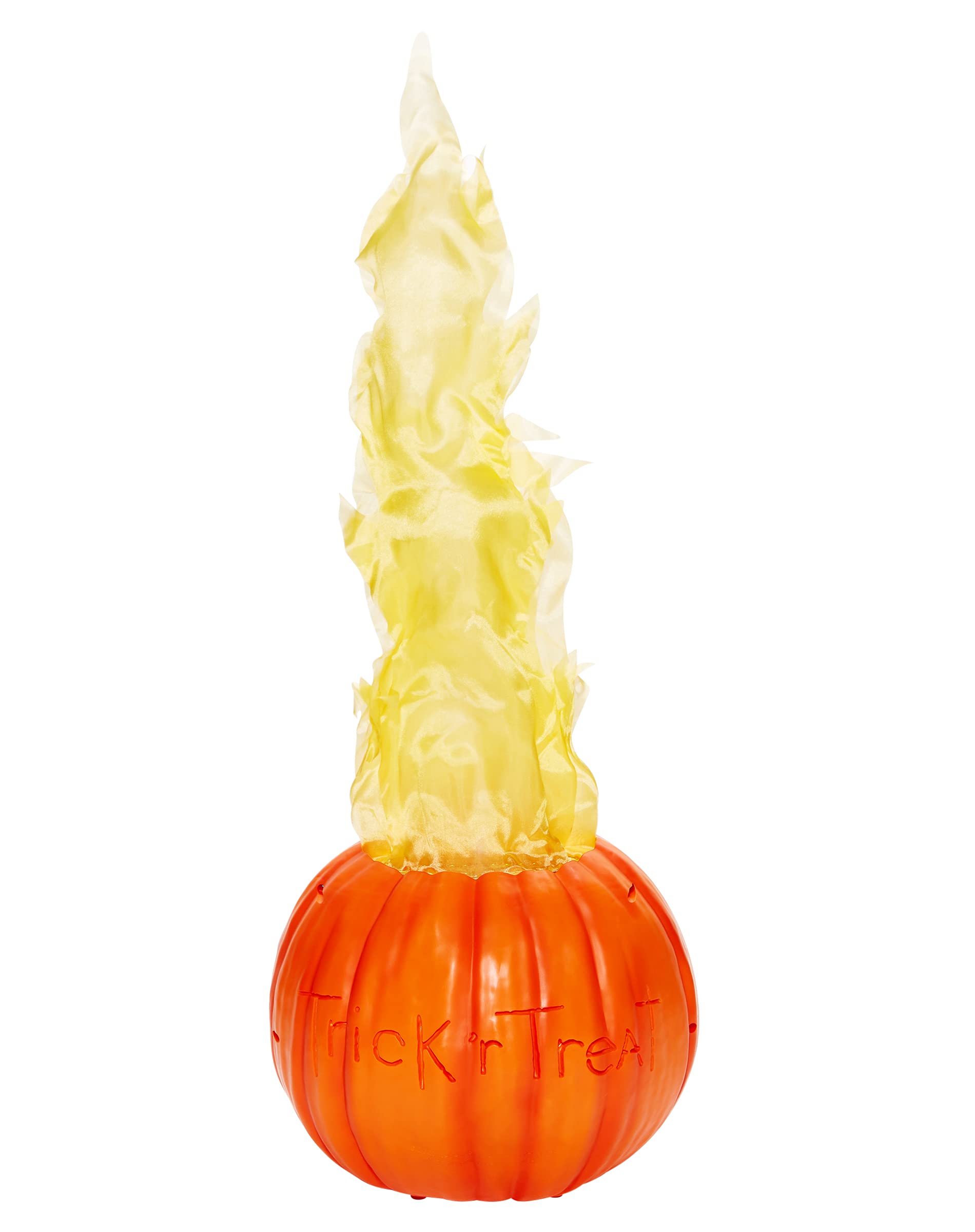 Spirit Halloween Light-Up Flaming Pumpkin Trick 'r Treat Decoration