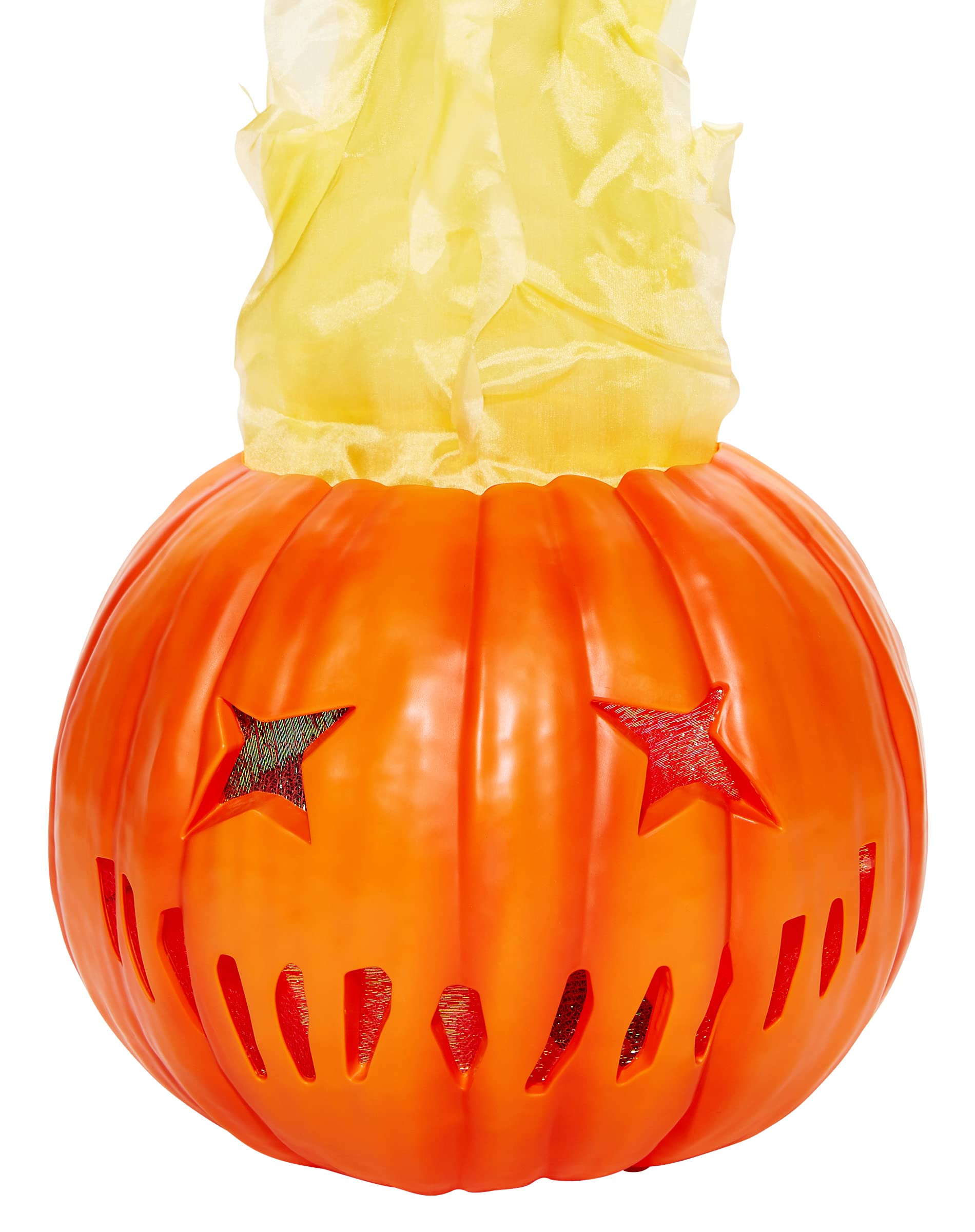 Spirit Halloween Light-Up Flaming Pumpkin Trick 'r Treat Decoration