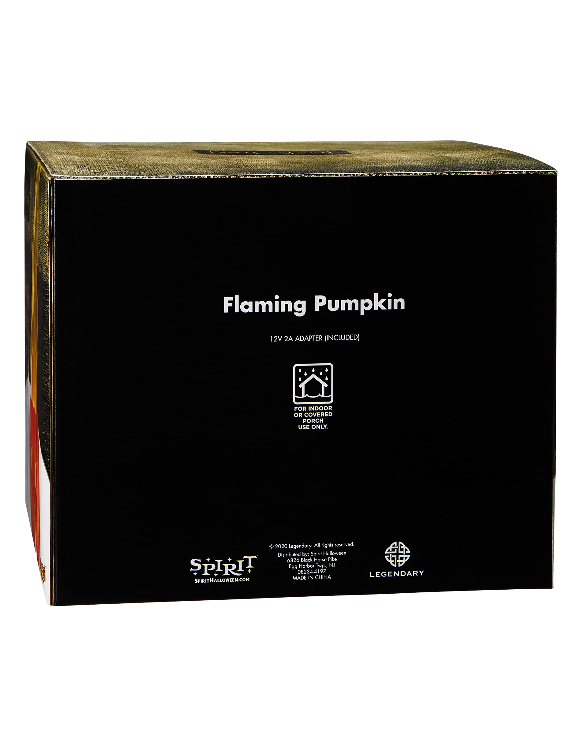 Spirit Halloween Light-Up Flaming Pumpkin Trick 'r Treat Decoration