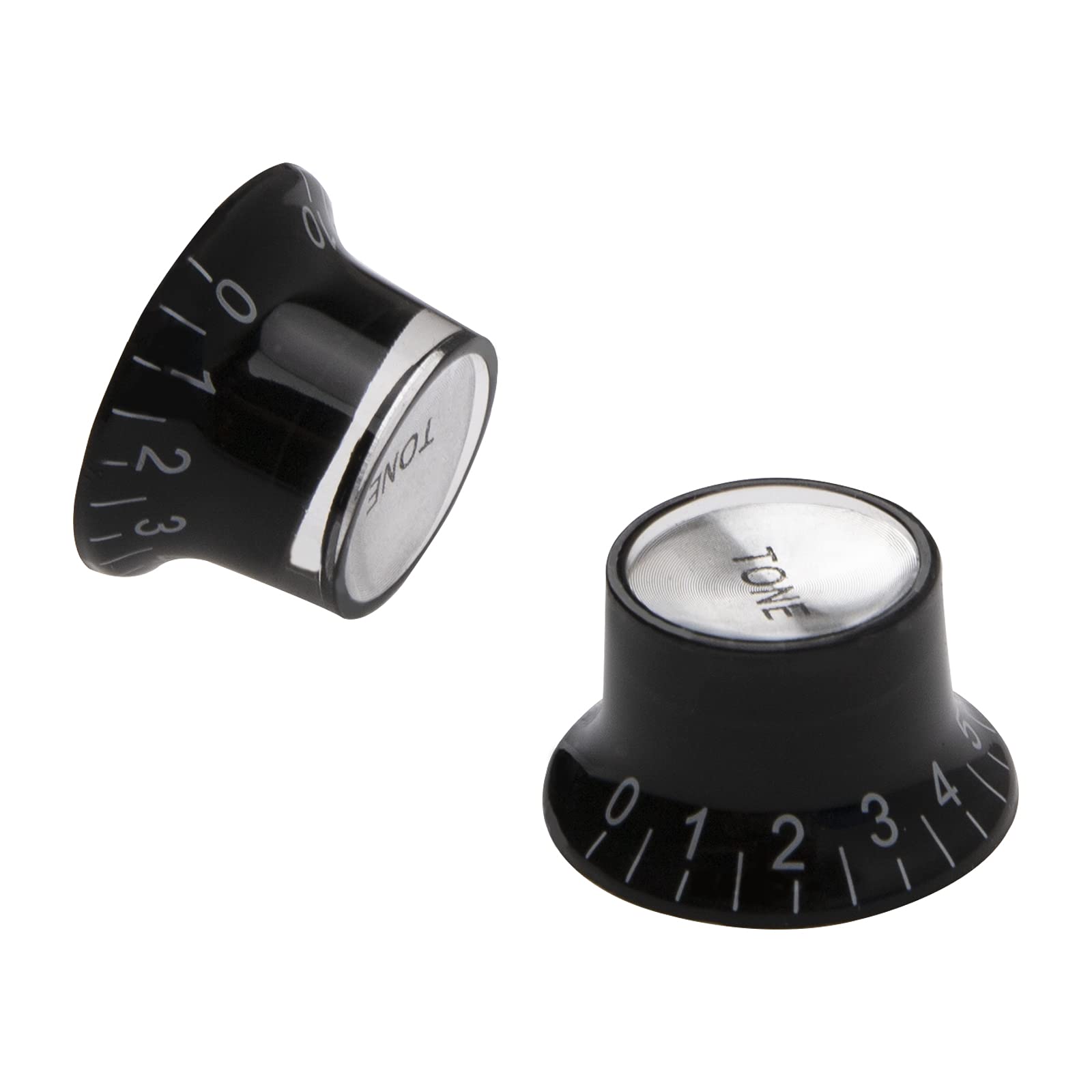 Yootones 6Pcs Speed Control Knobs Plastic Top Hat Style Knobs Compatible with Les Paul Electric Guitar Replacement (Black)