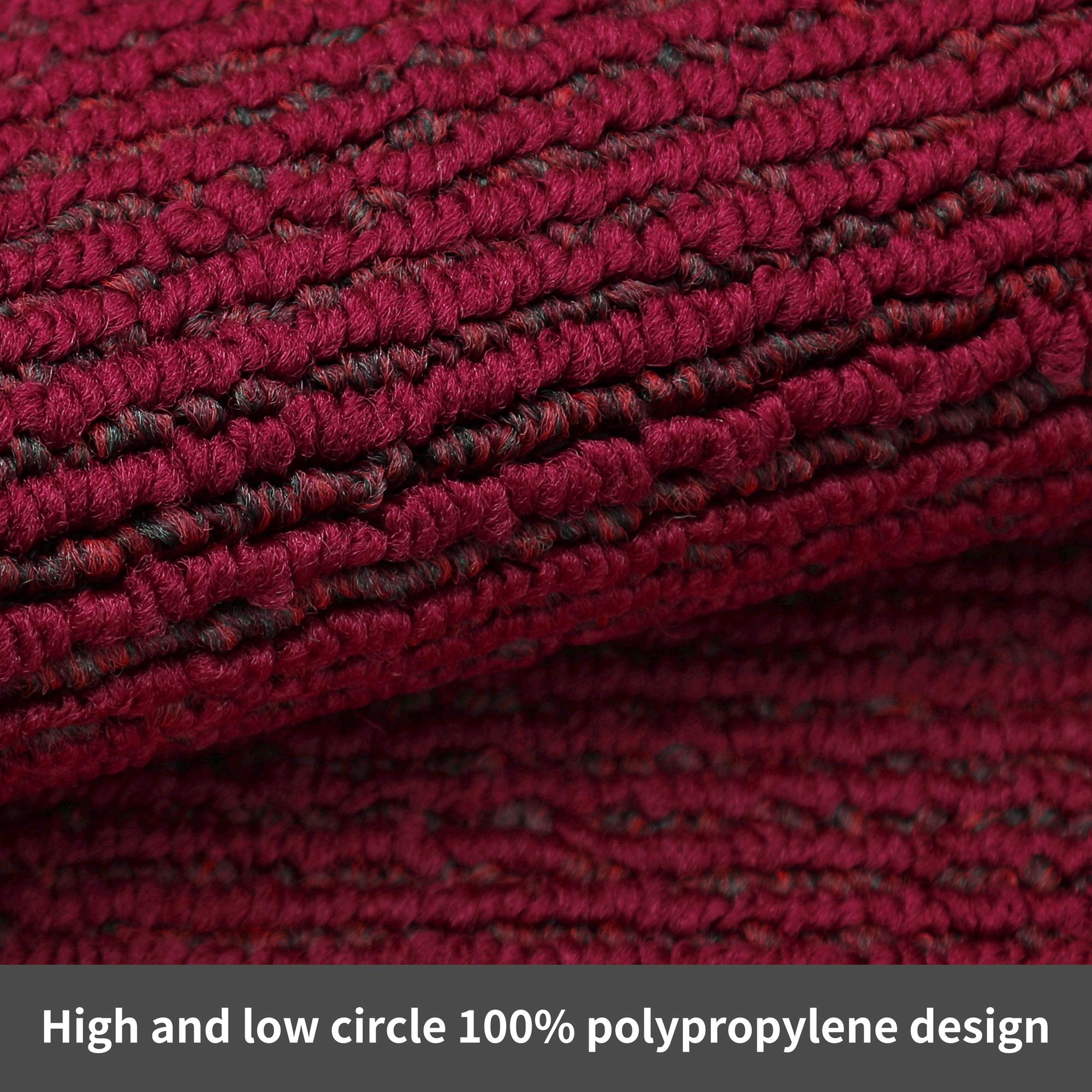 COSY HOMEER 20x30 Inch/20X48 Inch Kitchen Rug Mats Made of 100% Polypropylene Strip TPR Backing 2 Pieces Soft Kitchen Mat Specialized in Anti Slippery and Machine Washable,Red