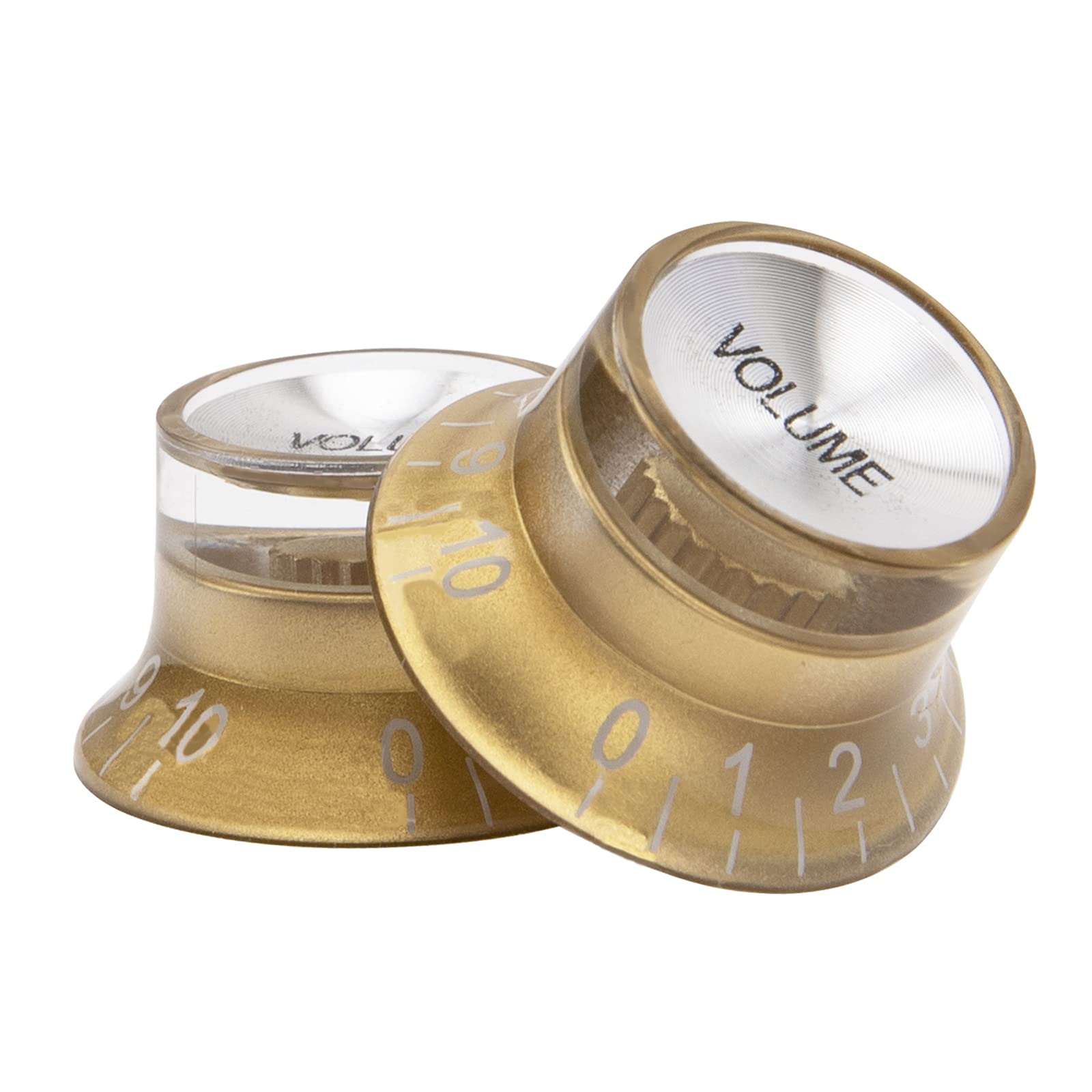 Yootones 6Pcs Speed Control Knobs Plastic Top Hat Style Knobs Compatible with Les Paul Electric Guitar Replacement (Gold)