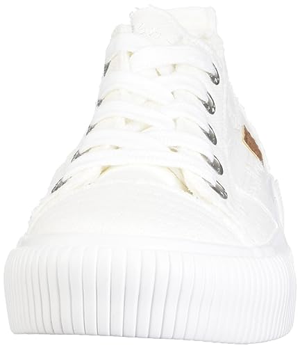 Blowfish Malibu Womens Clay Sneaker, White Smoked 16oz Canvas, 8.5 US