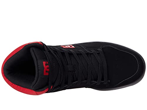 DC Mens Cure Casual High-Top Skate Shoes Sneakers Black/Black/Red 12 D - Medium