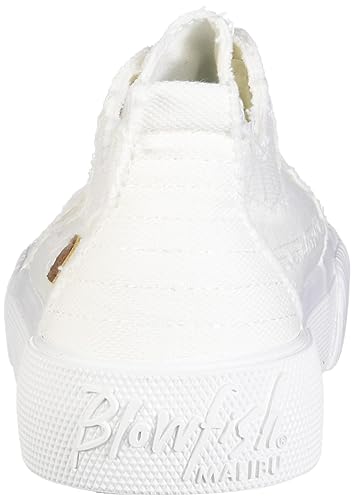 Blowfish Malibu Womens Clay Sneaker, White Smoked 16oz Canvas, 8.5 US