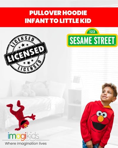Sesame Street Elmo Toddler Boys Fleece Pullover Hoodie 4T