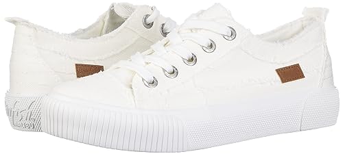 Blowfish Malibu Womens Clay Sneaker, White Smoked 16oz Canvas, 8.5 US
