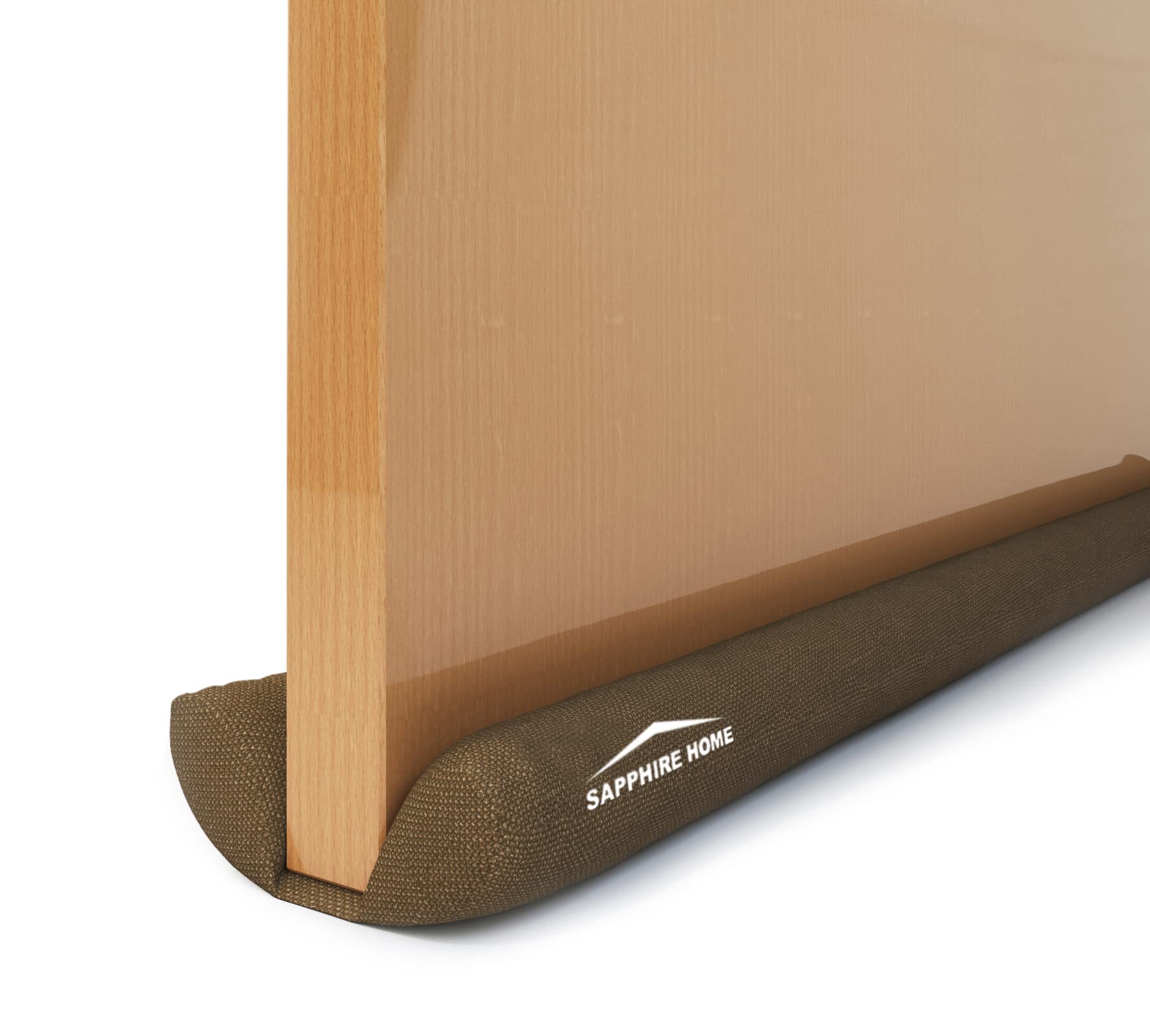 Sapphire Home Under Door Draft Stopper, 30 to 36 Inch Adjustable Waterproof Double Draft Blocker (Brown)