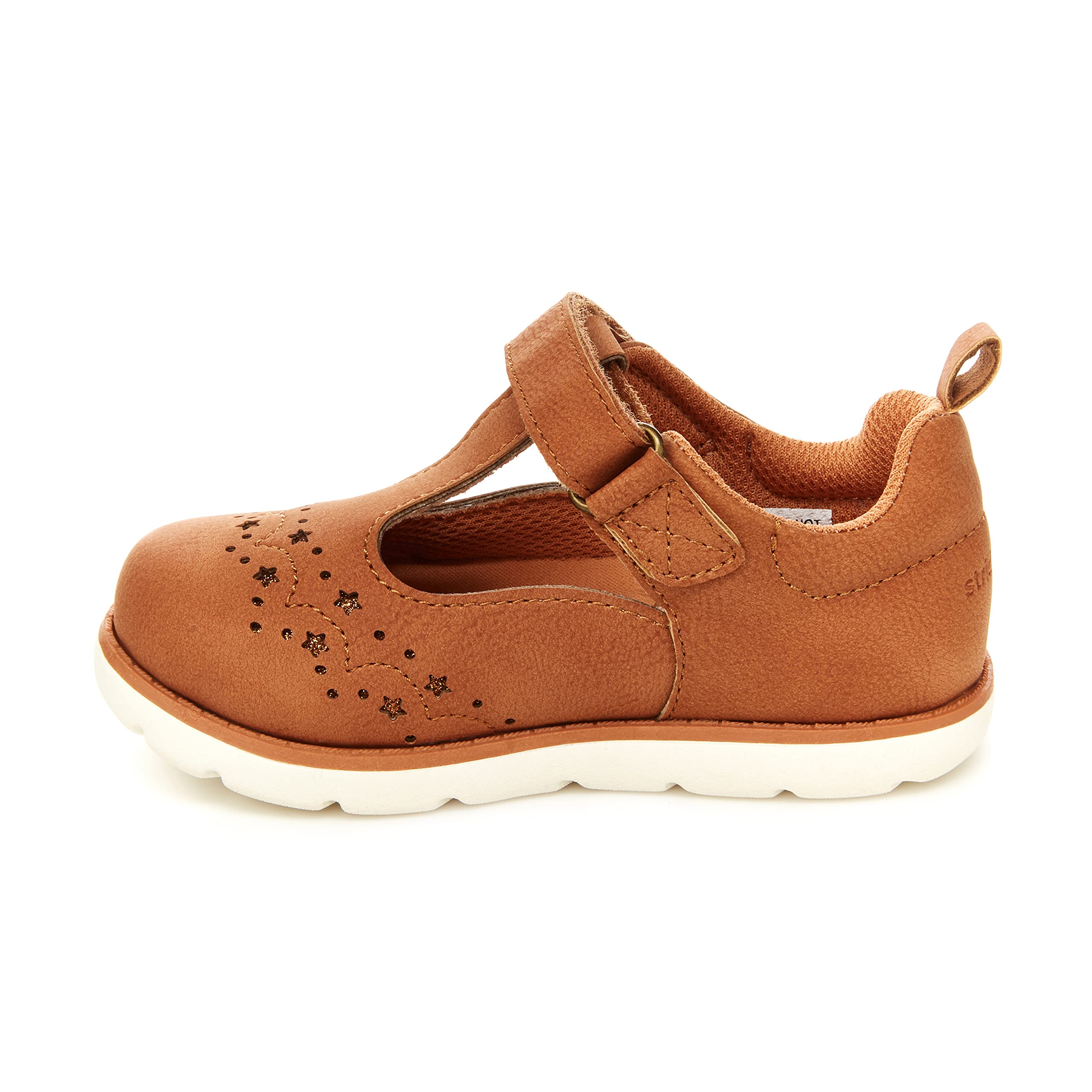 Stride Rite 360 Girls Lacey Mary Jane Flat, Tan, 5 Toddler US