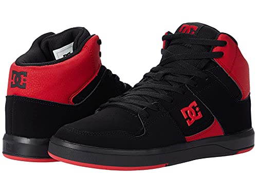 DC Mens Cure Casual High-Top Skate Shoes Sneakers Black/Black/Red 12 D - Medium