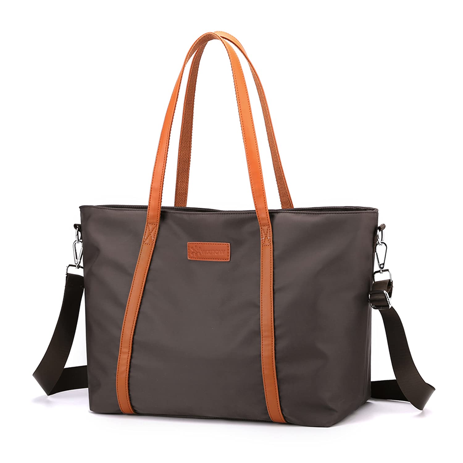 VOGUZY Laptop Tote Bag 15.6 Inch, Large Work Tote Bag Computer Shoulder Bag for Women, Laptop Carrying Case Gift for Office College Travel, Brown