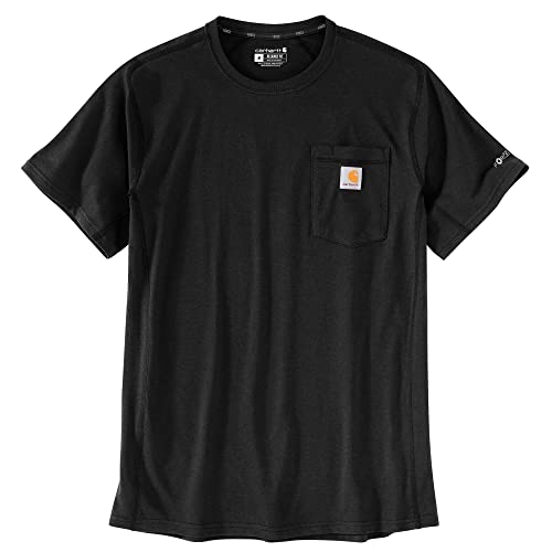 Carhartt Men's Force Relaxed Fit Midweight Short-Sleeve Pocket T-Shirt, Black, X-Large