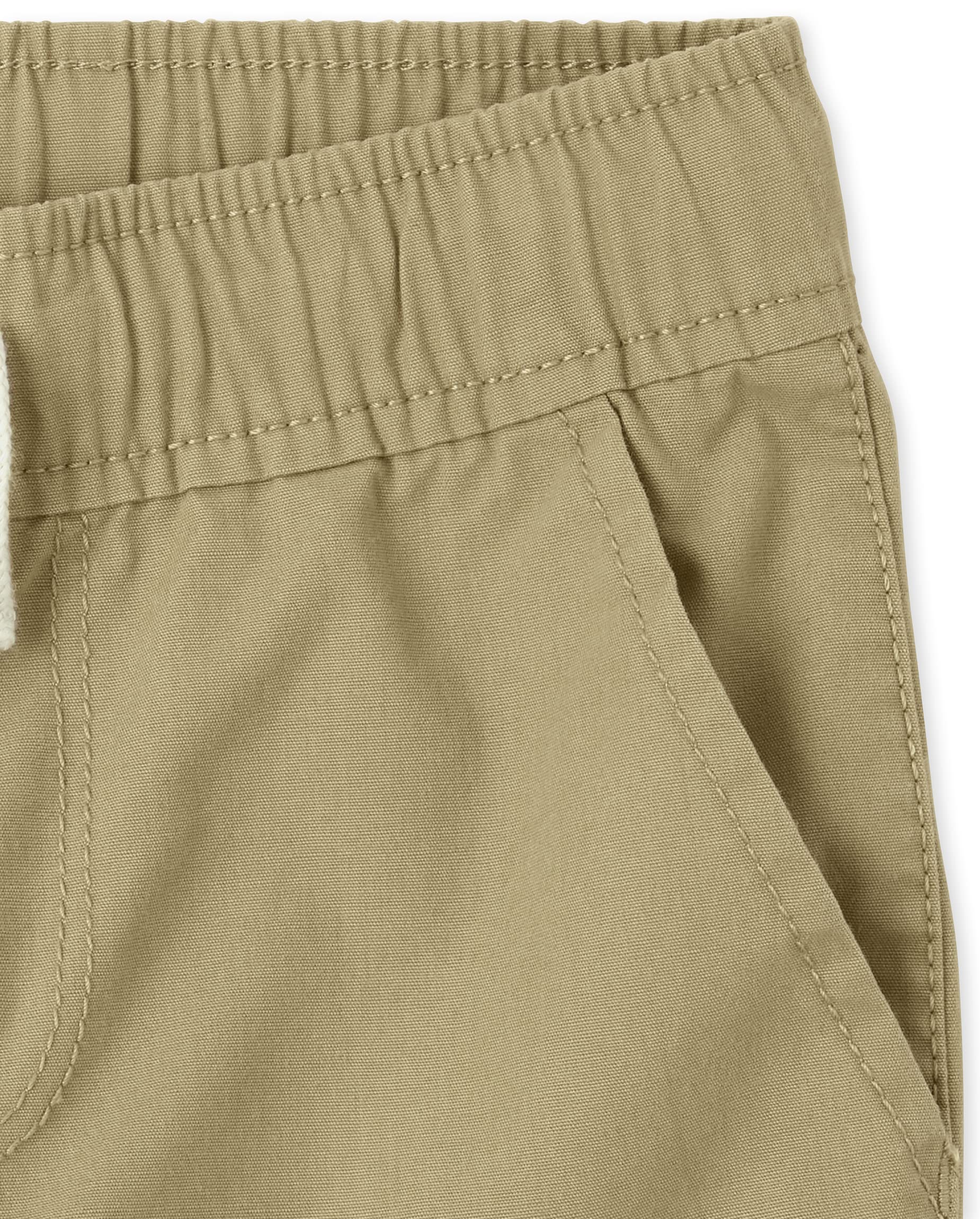 The Children's Place boys Pull On Jogger Shorts, FLAX, 7