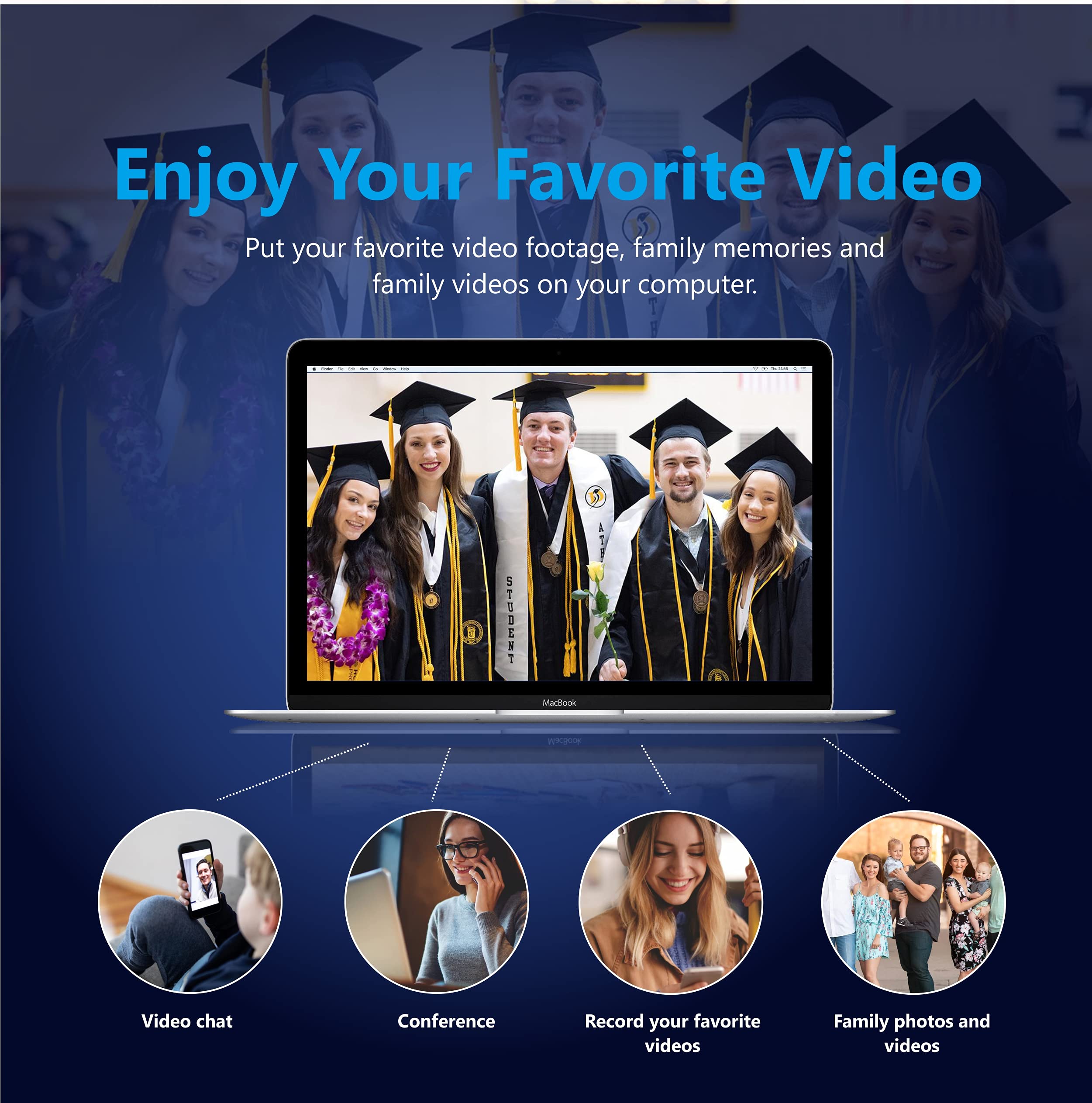 UCEC USB 2.0 Video Capture Device - Pro Version, VHS to Digital Converter, VHS to DVD Converter, Digitize Video for Mac, PC, Upgraded Version