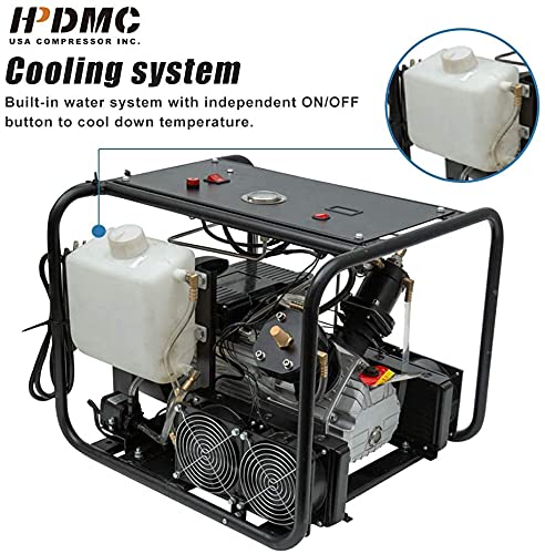 HPDMC High Pressure Air Compressor 110V - 2.2KW / 3HP - 2.1CFM @ 4500psi PCP Paintball Fill Station & Charging System, an Oil Water Separator for Free