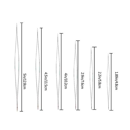 18 Pieces Beading Needles, 6 Sizes Seed Beads Needles Big Eye Beading Needles Collapsible Beading Needles Set for Jewelry Making with Needle Bottle