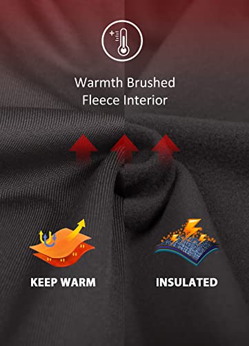 baleaf Women's Horse Riding Shirts Long Sleeve Half Zip Pullover Fleece Jacket Winter Cold Weather Running Gear Black M