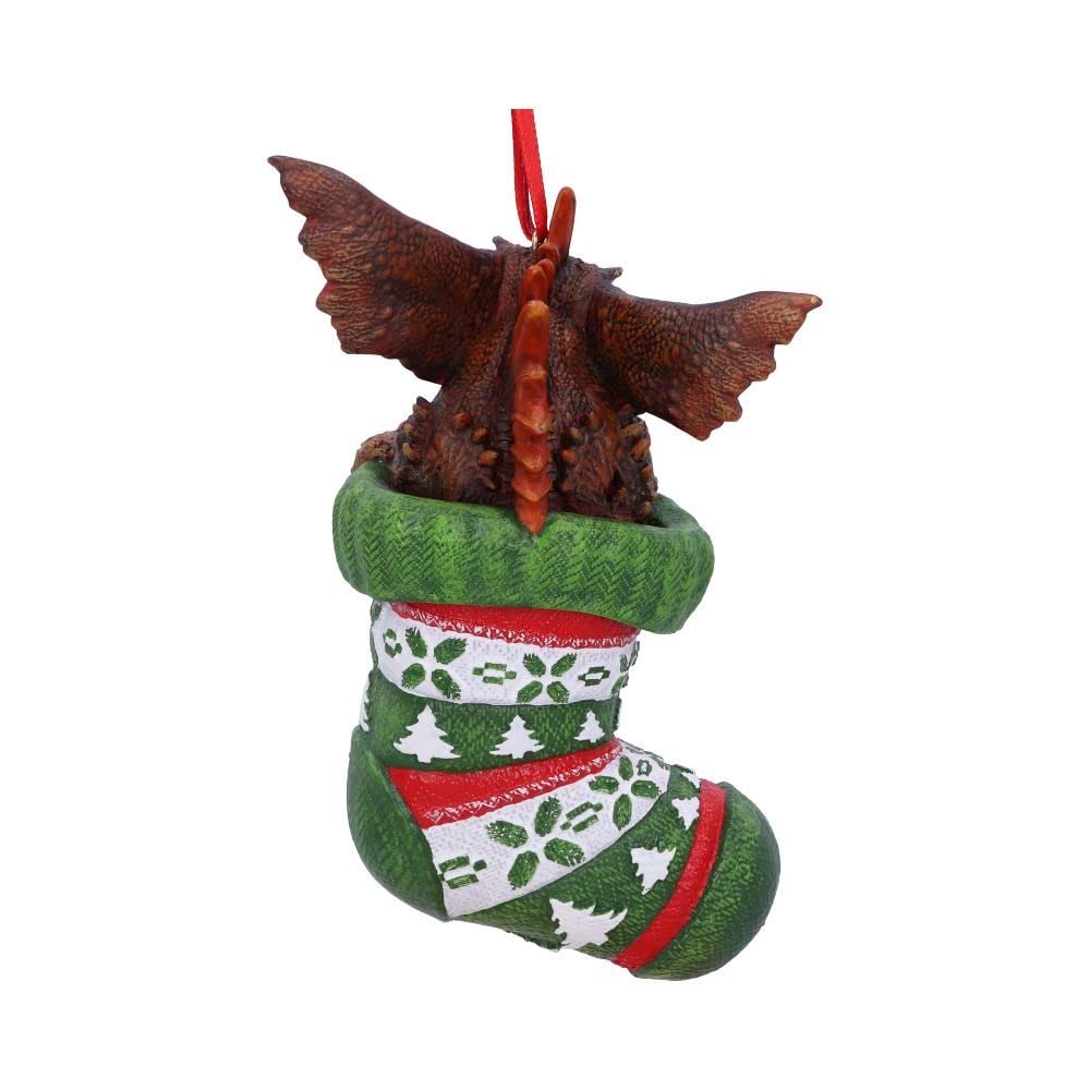 Nemesis Now Gremlins Mohawk in Stocking Hanging Festive Decorative Ornament 12cm, Resin, Green, Officially Licensed Harry Potter Merchandise, Cast in The Finest Resin, Expertly Hand-Painted
