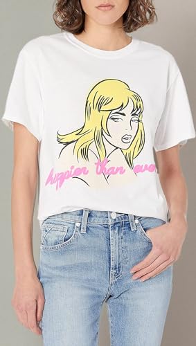Billie Eilish Exclusive Official Au Revoir Happier Than Ever T-Shirt White, Large