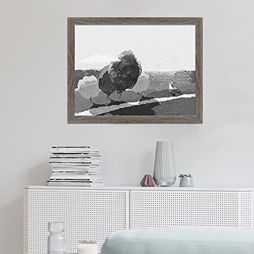 COREAET 16x20 Picture Frames Farmhouse Wooden Photo Frame 2 Pack Rustic Wall Decor for Art Poster, Brown, Plexiglass Cover