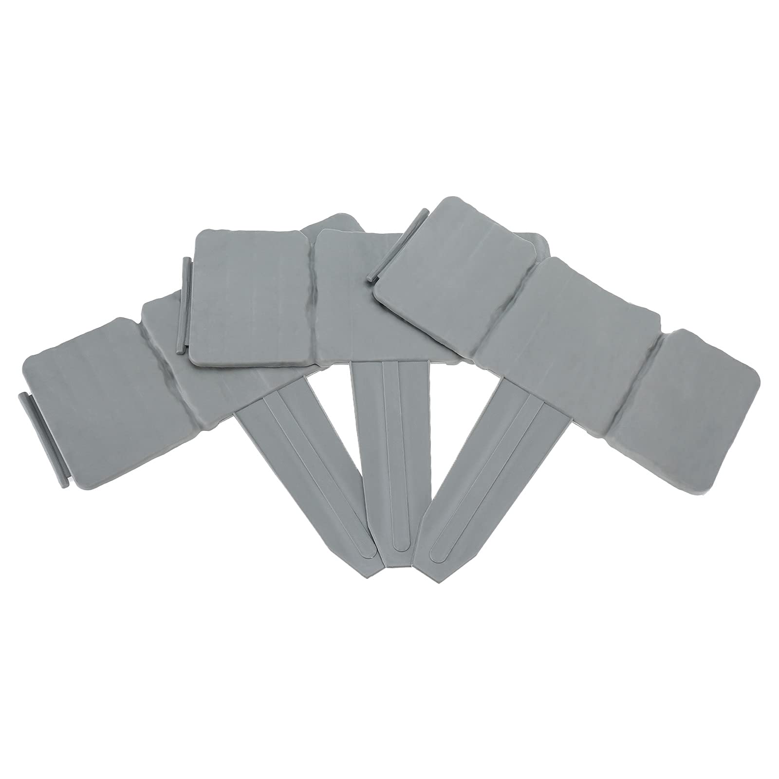 Yaegoo Garden Border Edging, 20 Pcs Stones Effect Fence Decorative Flower Bed Edging for Garden, Lawn and Landscape Edging, Interlocking Outdoor Lawn Stakes (Gray)