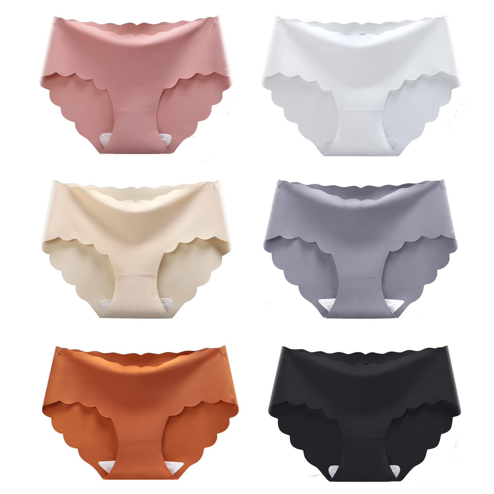 Democool Women's Seamless Hipster No Show Invisible Ice Silk Stretch Underwears Pack Bikini Underwear Panty