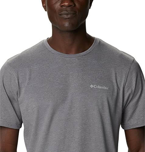 Columbia Mens Thistletown Hills Short Sleeve T-Shirt, City Grey Heather, Large