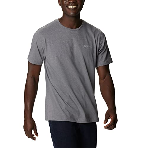 Columbia Mens Thistletown Hills Short Sleeve T-Shirt, City Grey Heather, Large