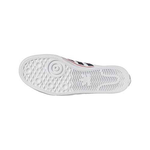 adidas Originals Men's Nizza Sneaker, White/Core Black/Vivid Red, 10