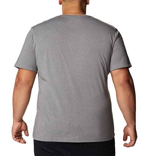 Columbia Mens Thistletown Hills Short Sleeve T-Shirt, City Grey Heather, Large