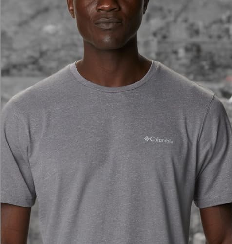 Columbia Mens Thistletown Hills Short Sleeve T-Shirt, City Grey Heather, Large