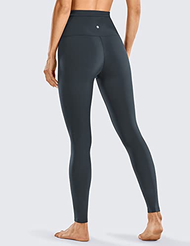 CRZ YOGA Women's Naked Feeling Tummy Control Leggings 28 Inches - Super High Waisted Yoga Pants Melanite Medium