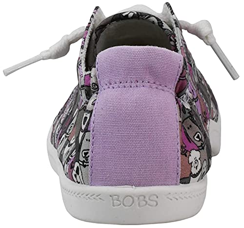 Skechers BOBS Women's Beach Bingo-Dog House Party Sneaker Lavender/Multi 9 Wide