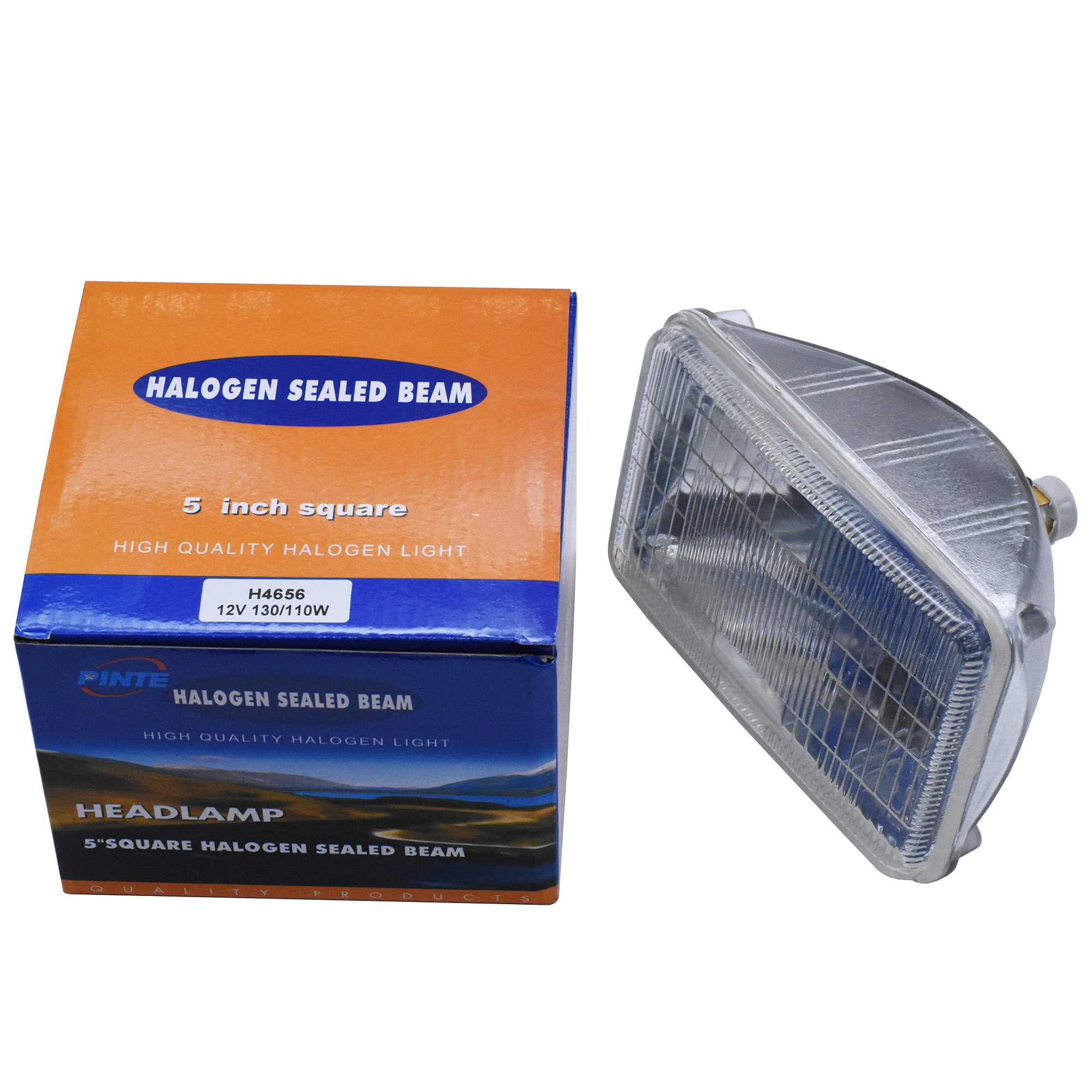 fokes H4656 Super vision Halogen Sealed Beam Headlight Low & High Beams Headligh (5“square,165mm),#H4656